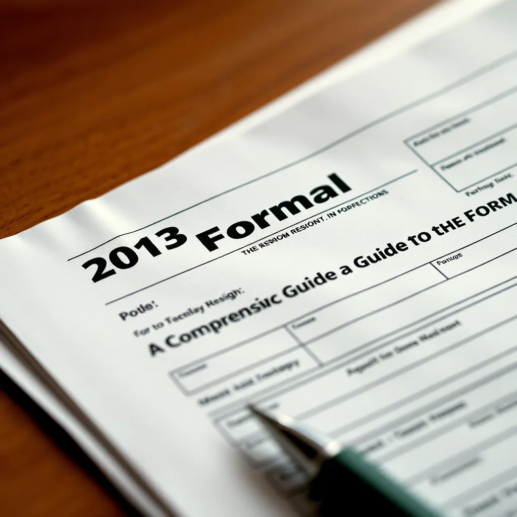 A Detailed Overview of the 2013 IRS Form 1040